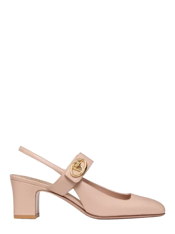 Valentino Garavani 60mm Vlogo Locker Mary-jane Slingback Pumps - Pink