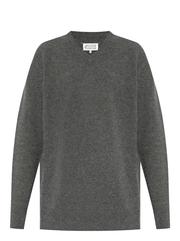 MAISON MARGIELA V-neck Wool Jumper - Grey