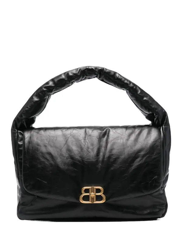 Balenciaga Large Monaco Shoulder Bag - Black