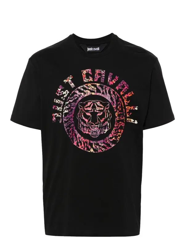 Just Cavalli Tiger Head-print T-shirt - Black