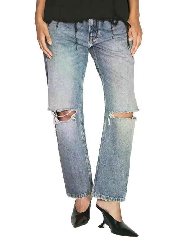 Balenciaga Washed Denim Jeans - Blue