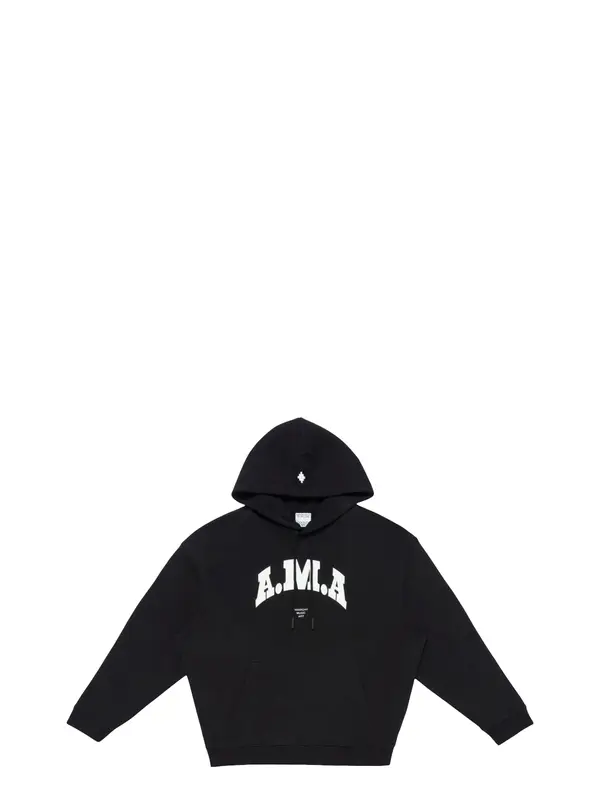 COUNTY OF MILAN Ama Slogan-print Hoodie - Black