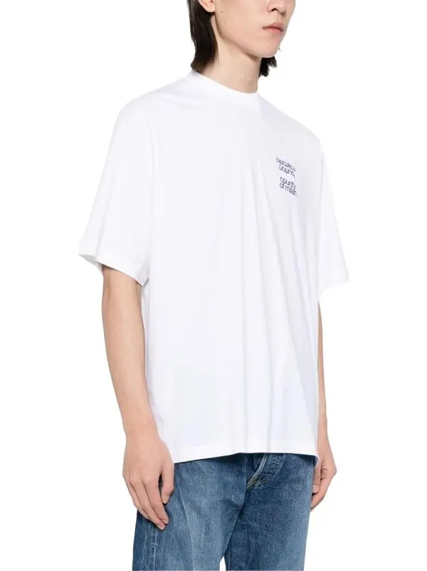 COUNTY OF MILAN Mbcm Slogan Cotton T-shirt - White
