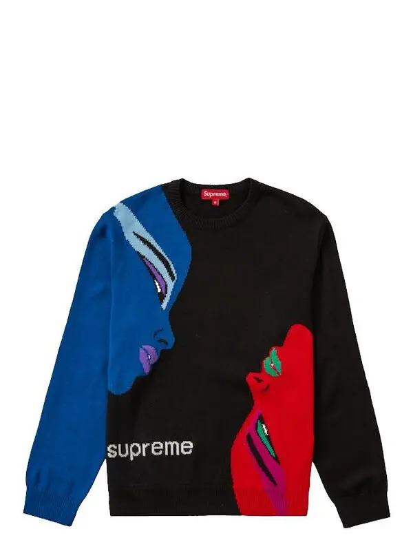 Supreme Faces Sweater - Black