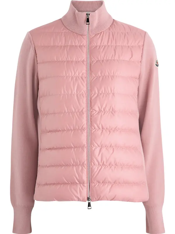 Moncler Quilted Wool Jacket - Pink