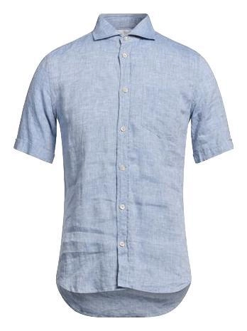 GLANSHIRT Shirt Size Linen - Light Blue