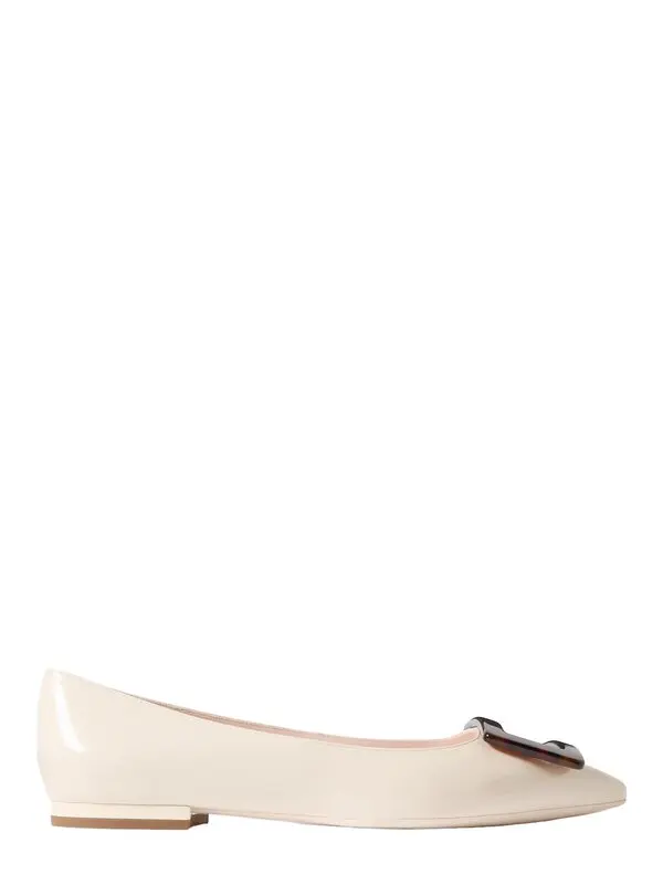 ROGER VIVIER Gommettine Point-toe Flats - Neutrals