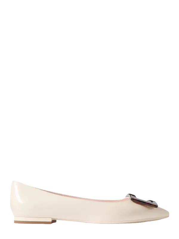 ROGER VIVIER Gommettine Point-toe Flats - Off-white