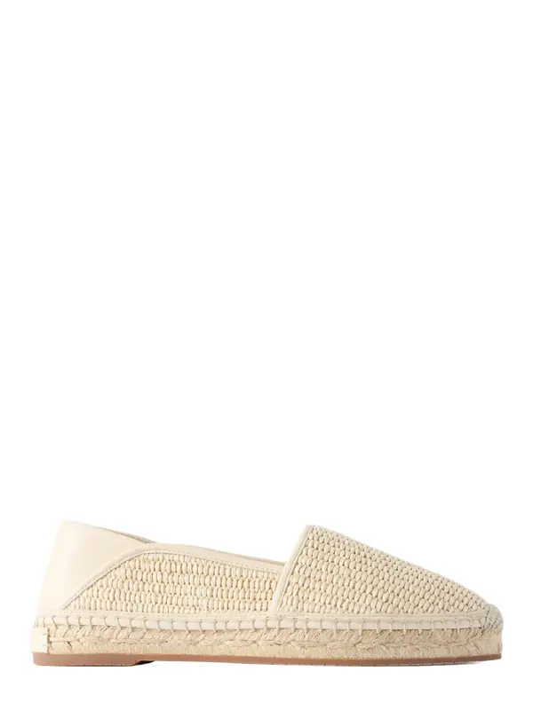 Manolo Blahnik Espadra Raffia Espadrilles - White