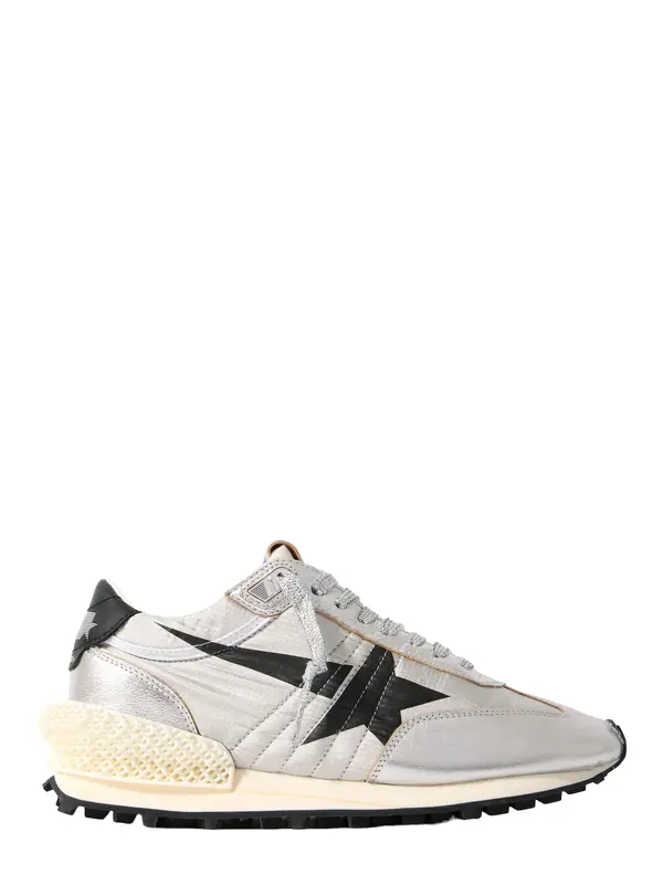 GOLDEN GOOSE Running Marathon Metallic Sneakers - Silver