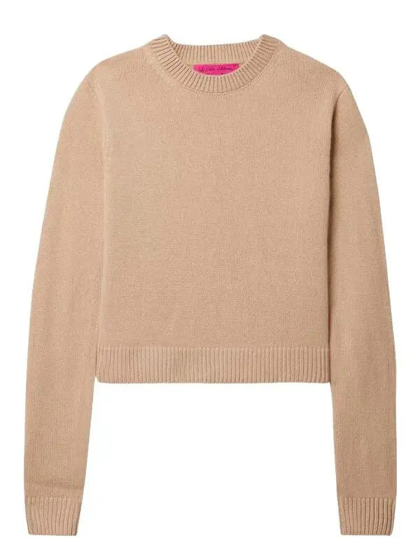 THE ELDER STATESMAN Cropped Cashmere Sweater - Gray