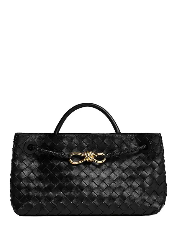 Bottega Veneta East-west Andiamo Top Handle Bag - Black