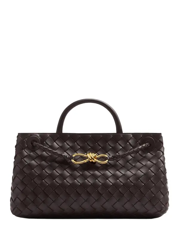 BOTTEGA  VENETA East-west Intrecciato Andiamo Top Handle Bag - Fondant