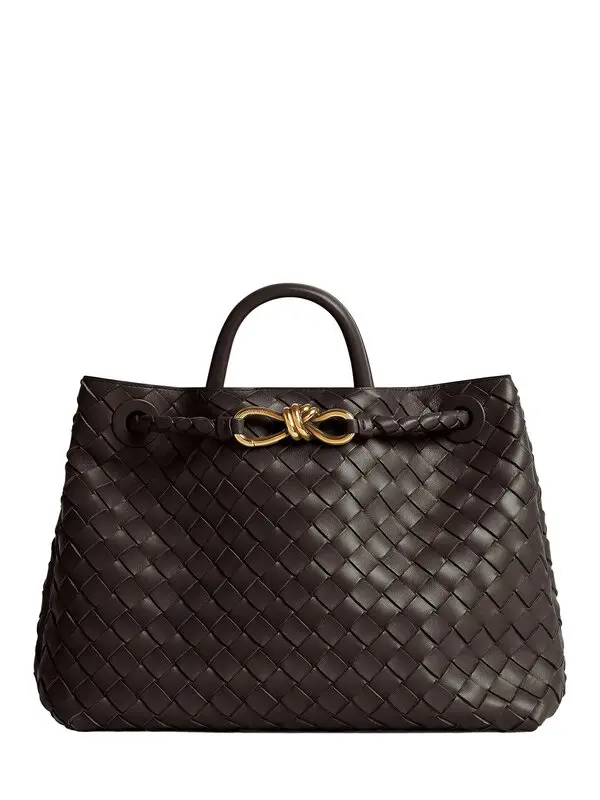 BOTTEGA  VENETA Intrecciato Leather Top Handle Bag - Fondant
