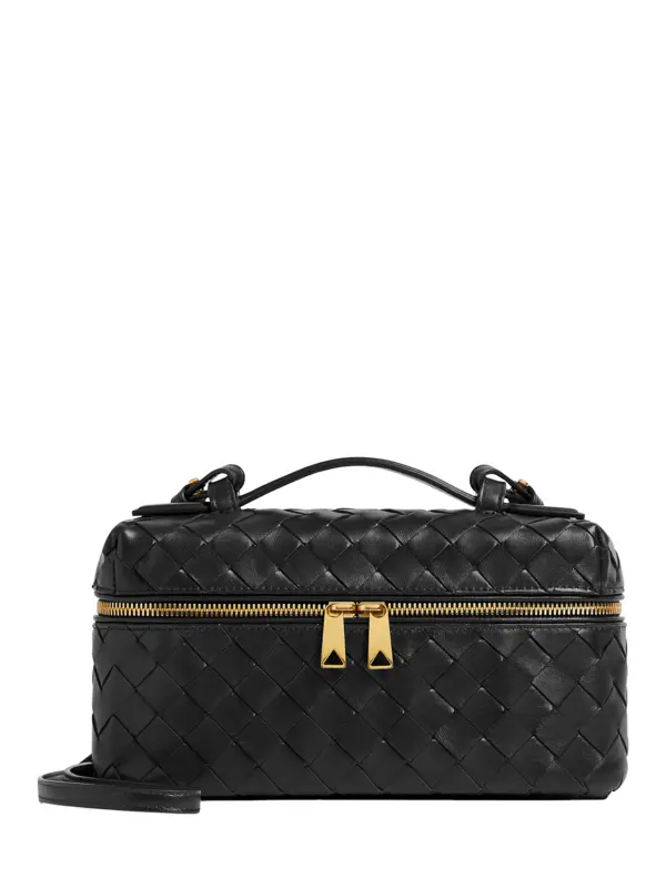 BOTTEGA  VENETA Intrecciato Leather Vanity Case - Black
