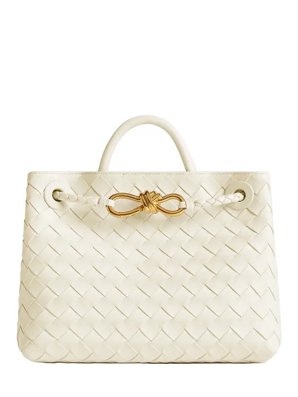 Bottega Veneta Small Andiamo Top Handle Bag - Sea Salt