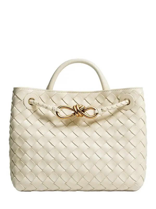 Bottega Veneta Small Intrecciato Top Handle Bag - Sea Salt