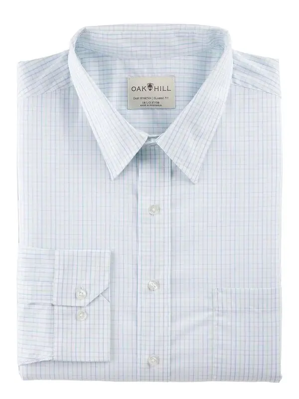 OAK HILL BY DXL Springtime Check Dress Shirt - Multi