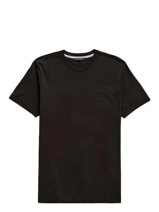 Brooks Brothers Solid Cotton T-shirt - Caviar