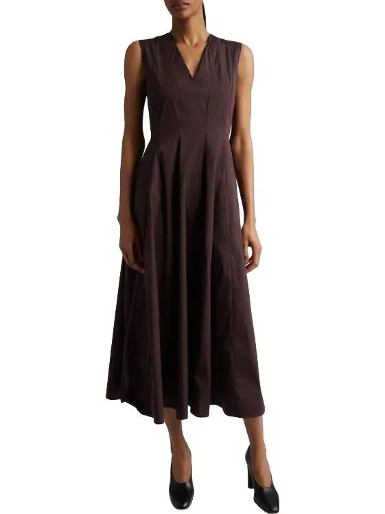 Max Mara Alloro V-neck Midi Dress - Wine Coloured