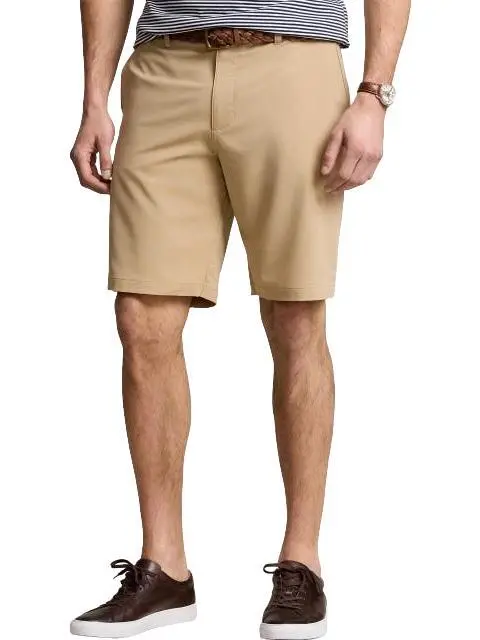 Ralph Lauren Big & Tall Stretch Dobby Beach Shorts - Vintage Khaki