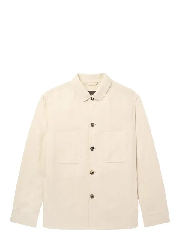 Loro Piana Evando Linen-twill Overshirt - Neutrals