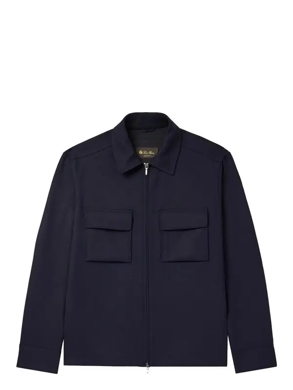 Loro Piana Wool-blend Blouson Jacket - Blue