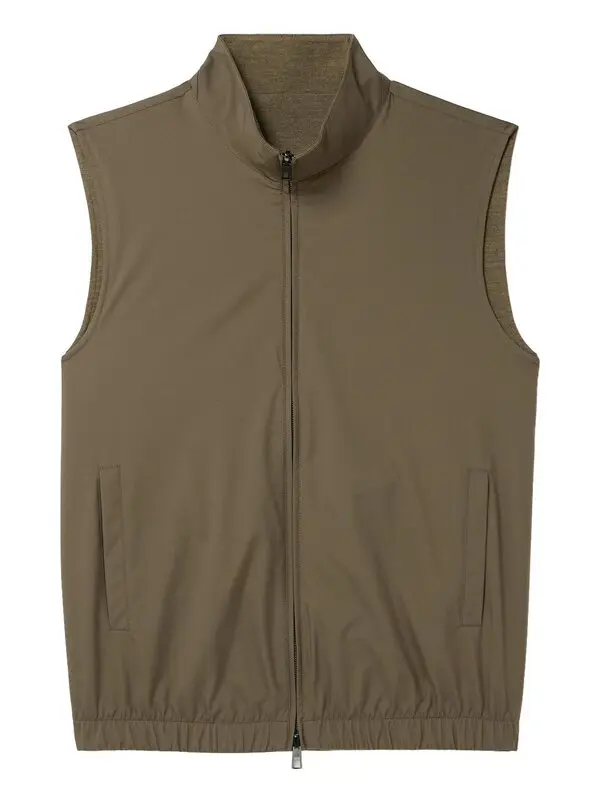 Loro Piana Slim-fit Reversible Gilet - Brown