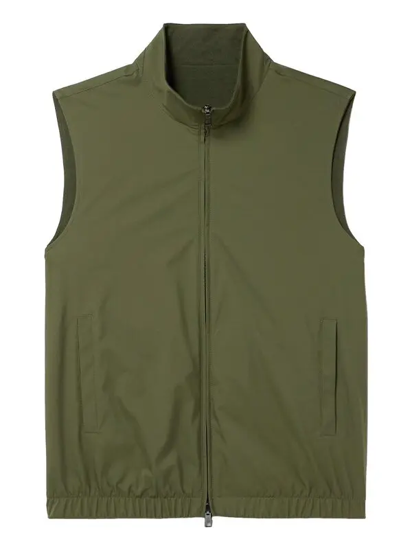 Loro Piana Slim-fit Reversible Gilet - Green