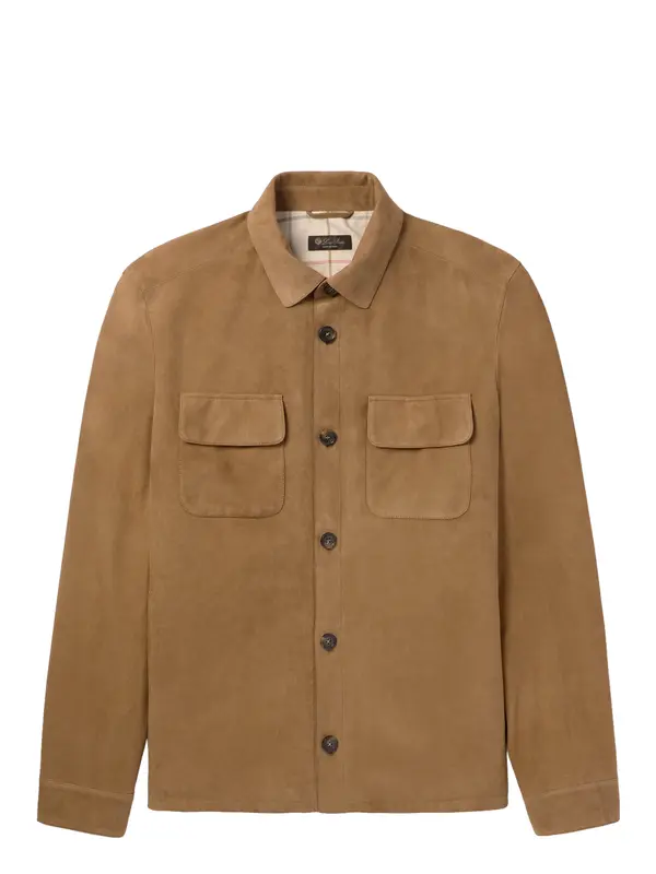 Loro Piana Suede Overshirt - Brown