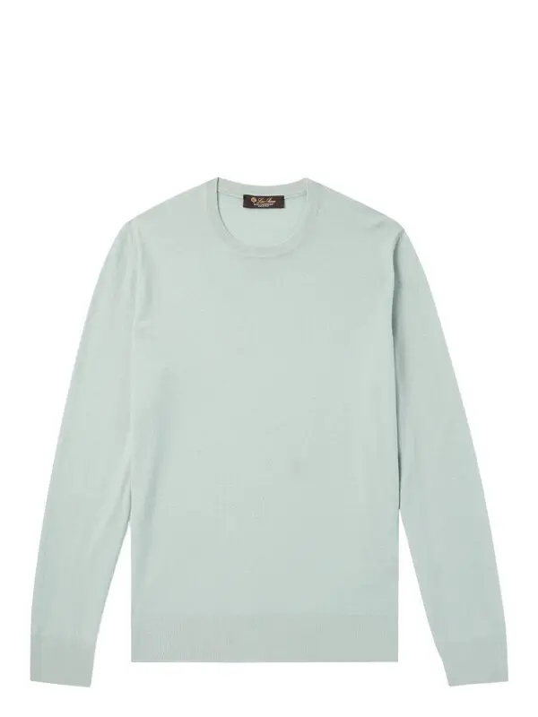 Loro Piana Slim-fit Baby Cashmere Sweater - Green