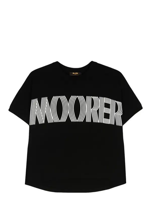 MOORER Olisa-jfl Logo-appliqué T-shirt - Black