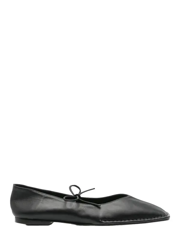 ALOHAS Sway Leather Ballerina Shoes - Black