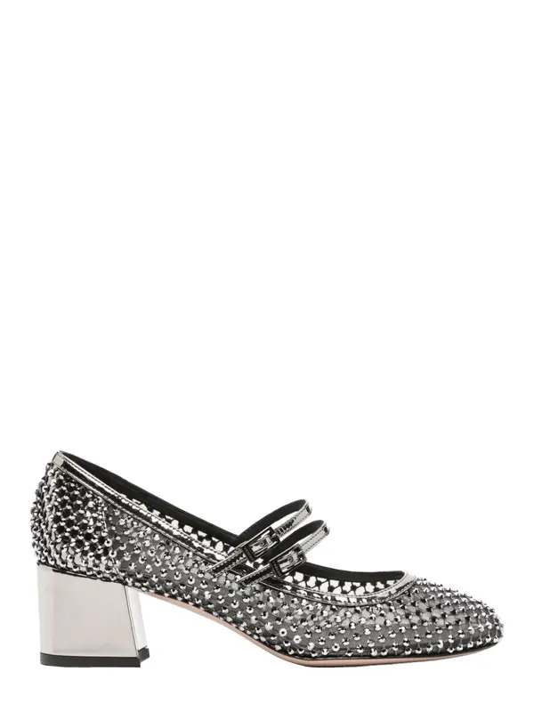 LE SILLA 50mm Danielle Mary Jane Pumps - Silver