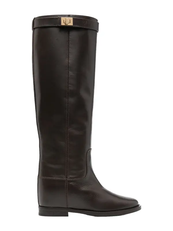VIA ROMA 15 Knee-high Leather Boots - Brown