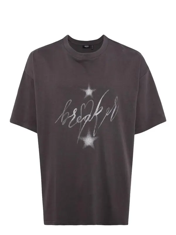 FIVE CM Glitter-star Cotton T-shirt - Grey