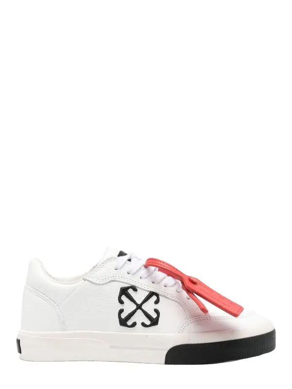 Off-White Low Vulcanized Leather Sneakers - White