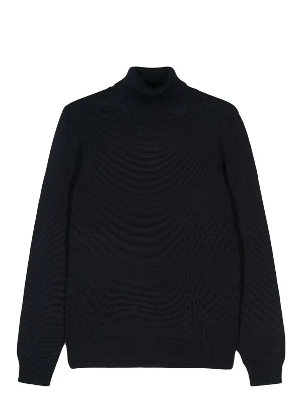 NUUR Roll-neck Merino Wool Jumper - Blue