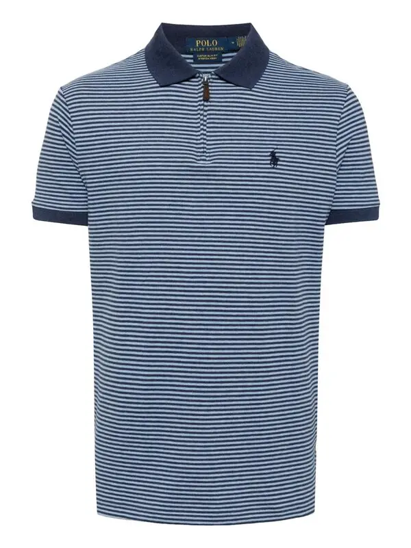 Polo Ralph Lauren Striped Cotton-blend Polo - White