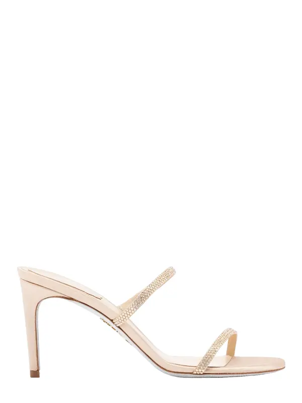 Rene Caovilla 100mm Strass Sandals - Neutrals