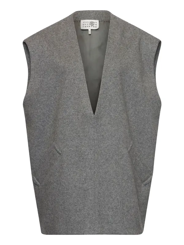 MAISON MARGIELA Mélange Felted Vest - Grey