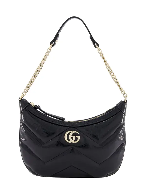 Gucci Small Gg Marmont Shoulder Bag - Black