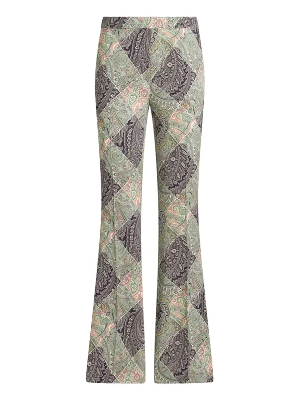 Etro Flared Printed Trousers - Neutrals