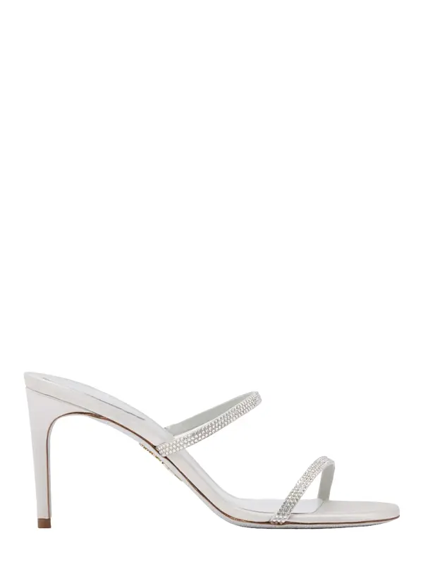 Rene Caovilla 100mm Strass Sandals - Grey