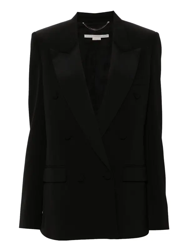 Stella McCartney Double-breasted Twill Blazer - Black
