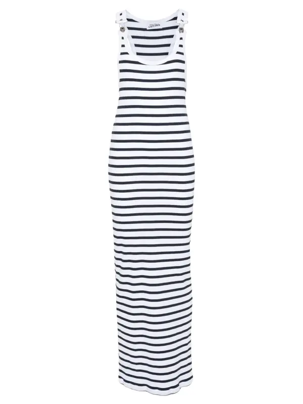 Jean Paul Gaultier Marinère Striped Maxi Dress - White