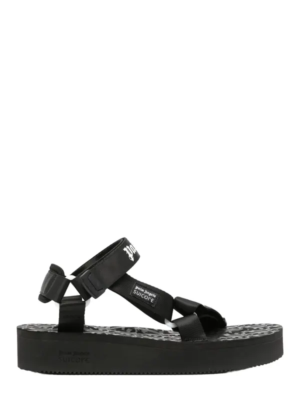 PALM ANGELS X SUICOKE Depa Logo Sandals - Black