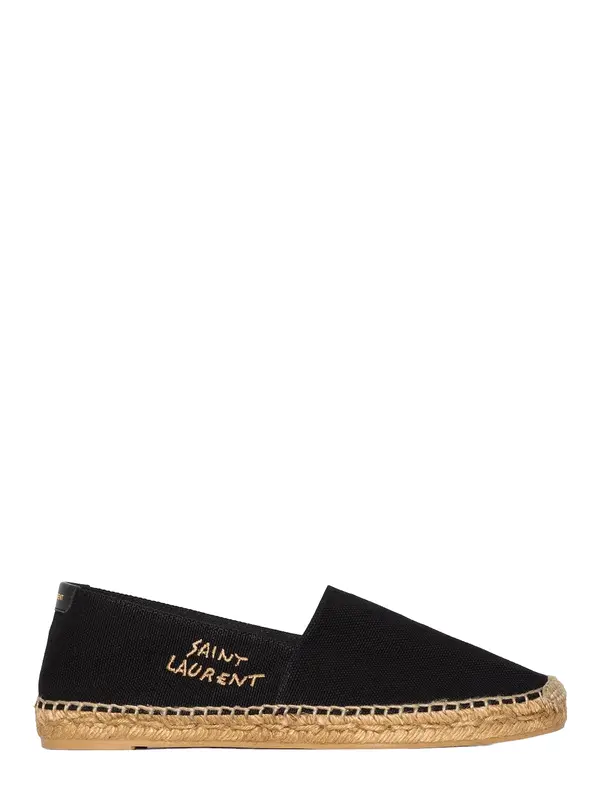 Saint Laurent Signature Canvas Espadrilles - Black