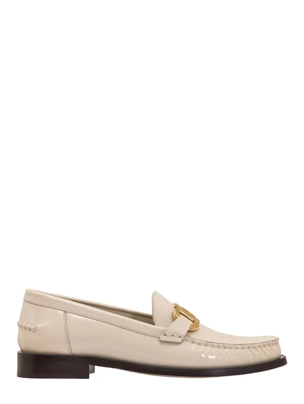 FERRAGAMO Patent Leather Loafers - White