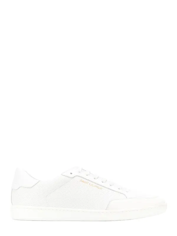 Saint Laurent Court Classic Sl/10 Leather Sneakers - White